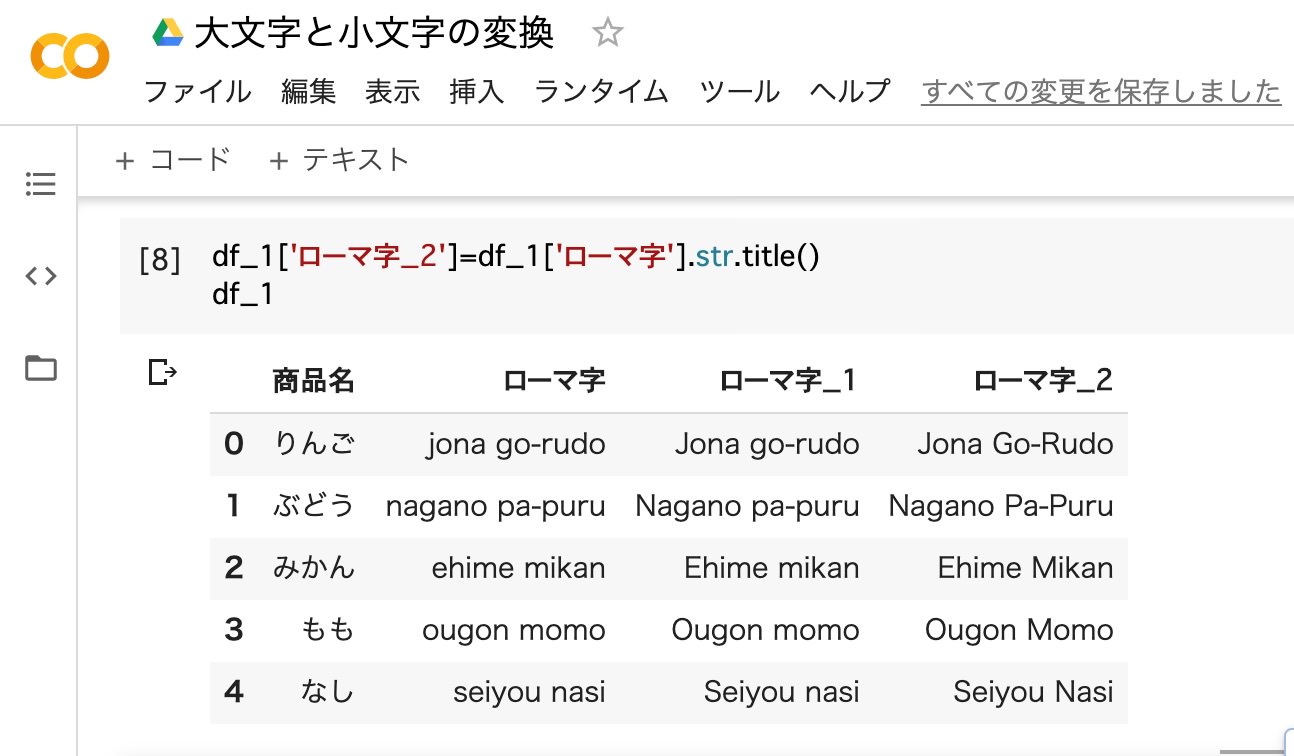 Pandas｜upper・lowerで大文字と小文字を変換 Pyhoo（パイフー）